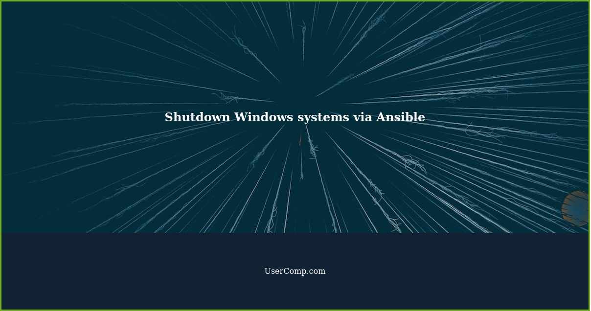 How to correctly shutdown Windows systems via Ansible