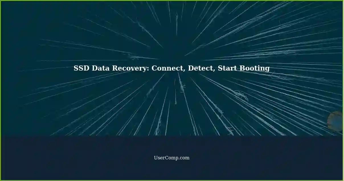 Recovering Data from a Hanged SSD: Connect, Detect and Start Booting