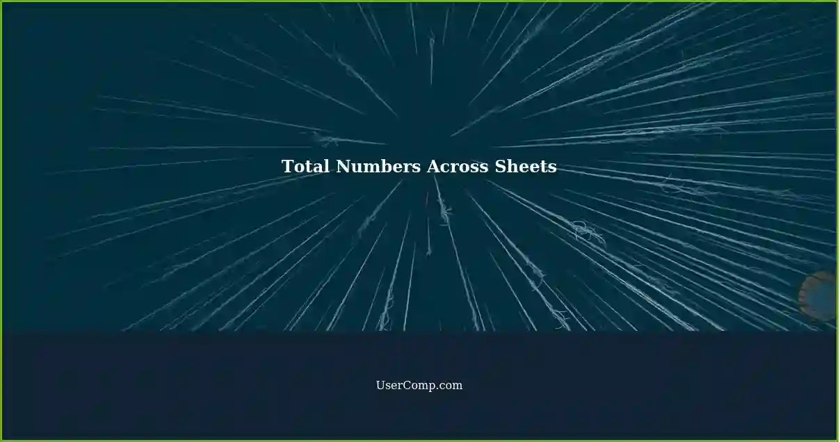 Adding Total Numbers Across Multiple Sheets in Excel: A Tech Support Guide