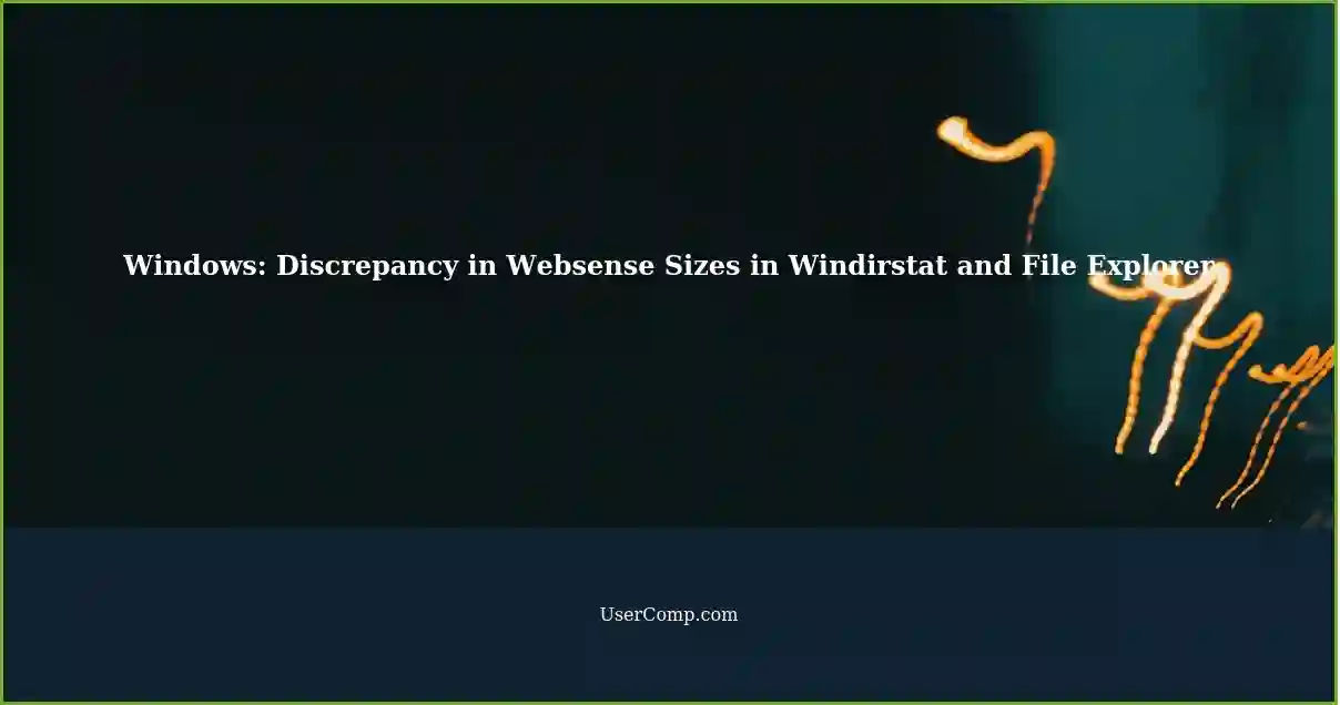 Windows: Windirstat Reports Different Sizes for Websense in File Explorer