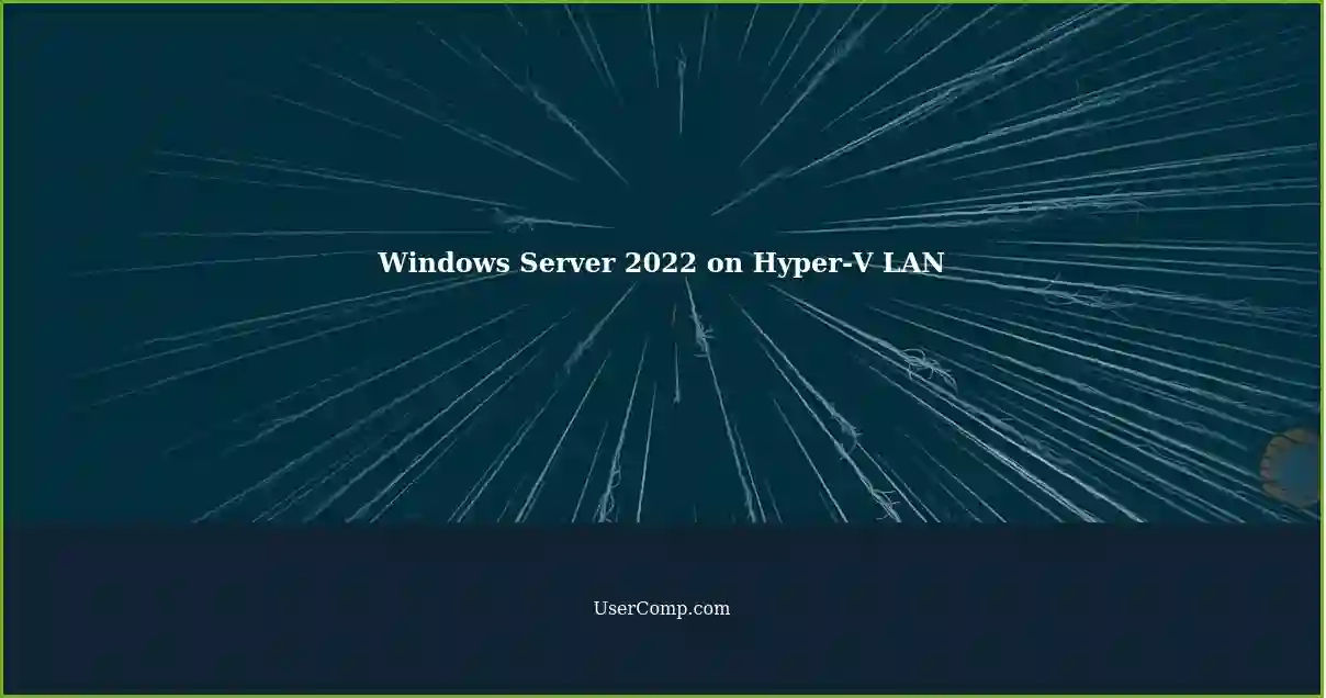 Setting up a Windows Server 2022 (VPS) as a LAN virtual machine on ...