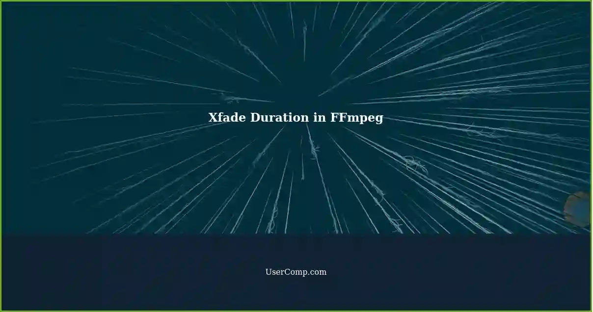 Understanding the Total Duration with Xfade in FFmpeg Understanding the Total Duration with Xfade in FFmpeg