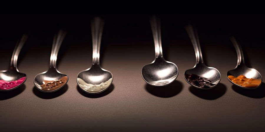 illustrating how to create an indentation with a teaspoon