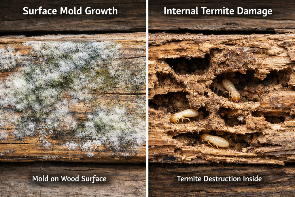 When Mold Damage vs Termite Damage in Homes becomes risky in real