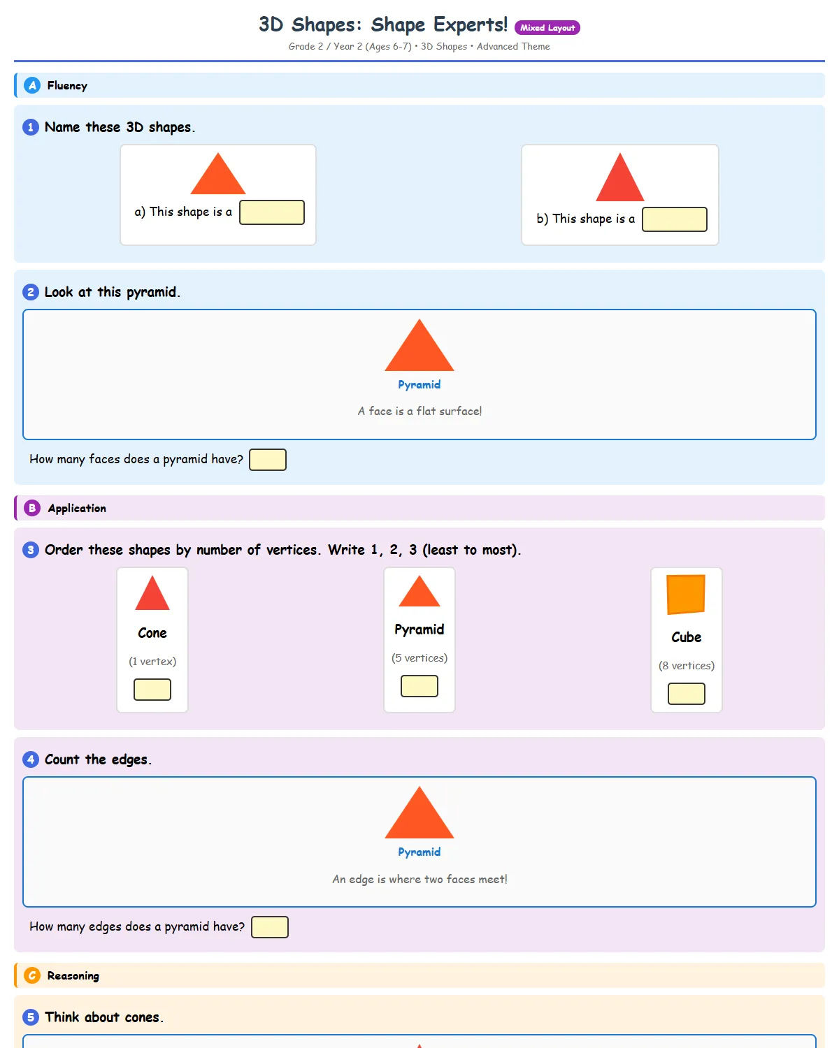 3D Shapes: Shape Experts! - Free Printable Year 2 (Gra...