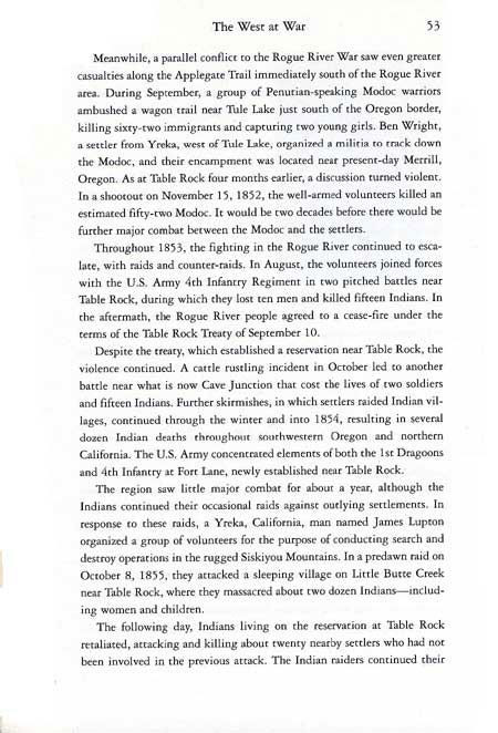 Rogue River War - Fort Tours