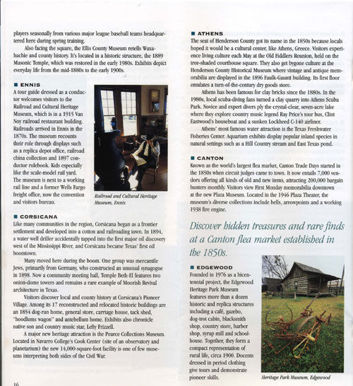 Texas Lakes Trail Brochure - Fort Tours