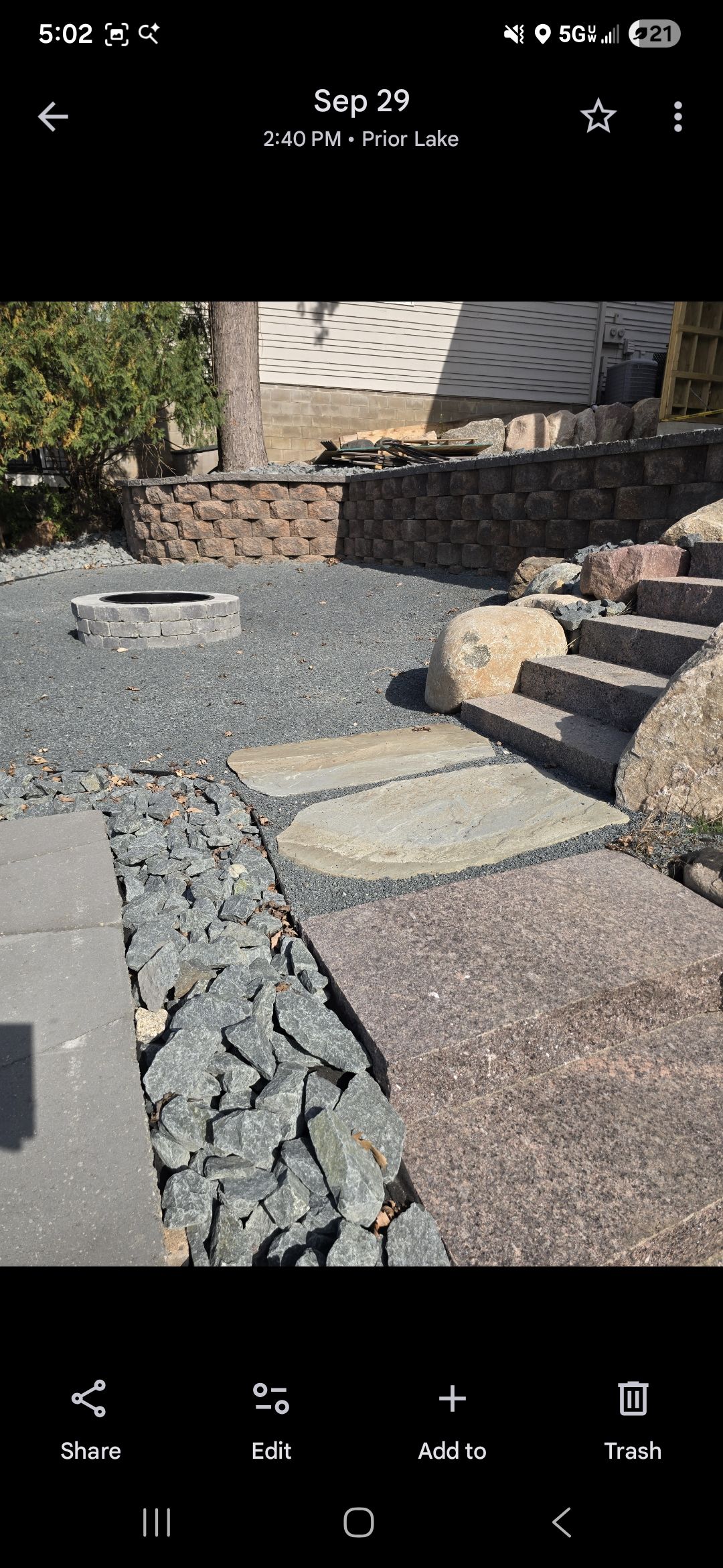 Stone Steps and Fire Pit Patio by Prior Lake | NS Landscapes