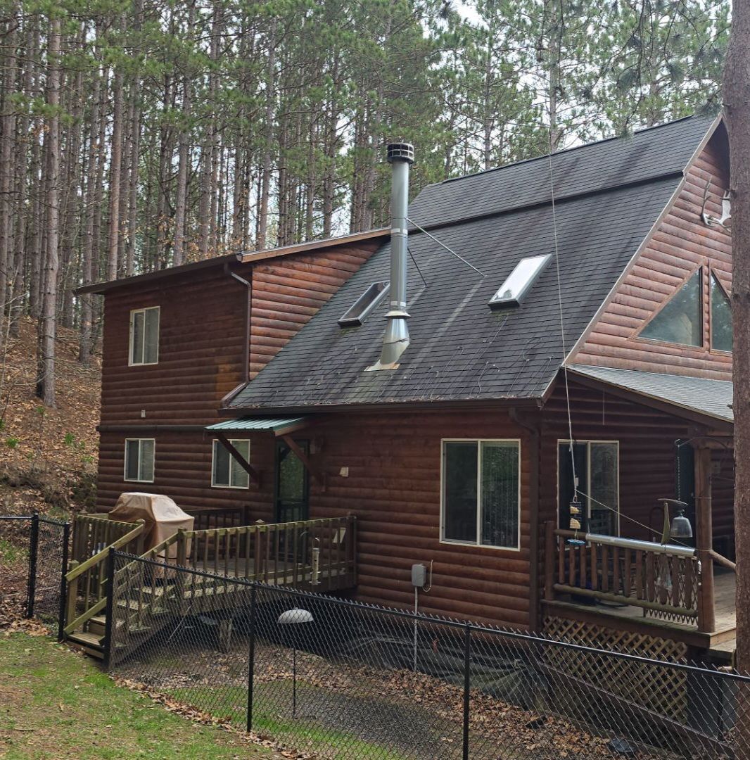 Log Cabin Roof Revamp with Hunter Green Shingles | Anytime Roofing