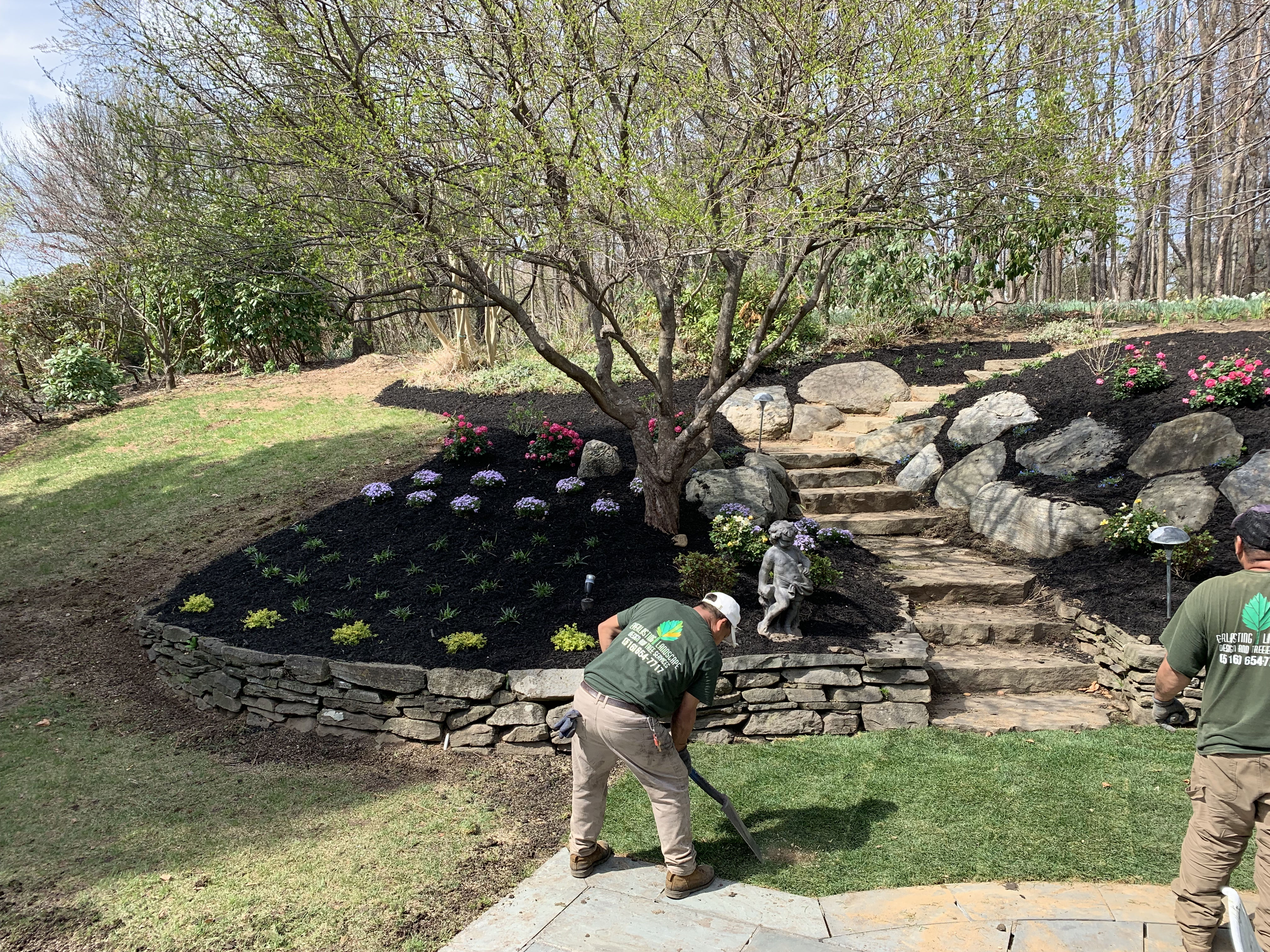 New Stone Pathway and Retaining Walls Project | Everlasting Landscape ...