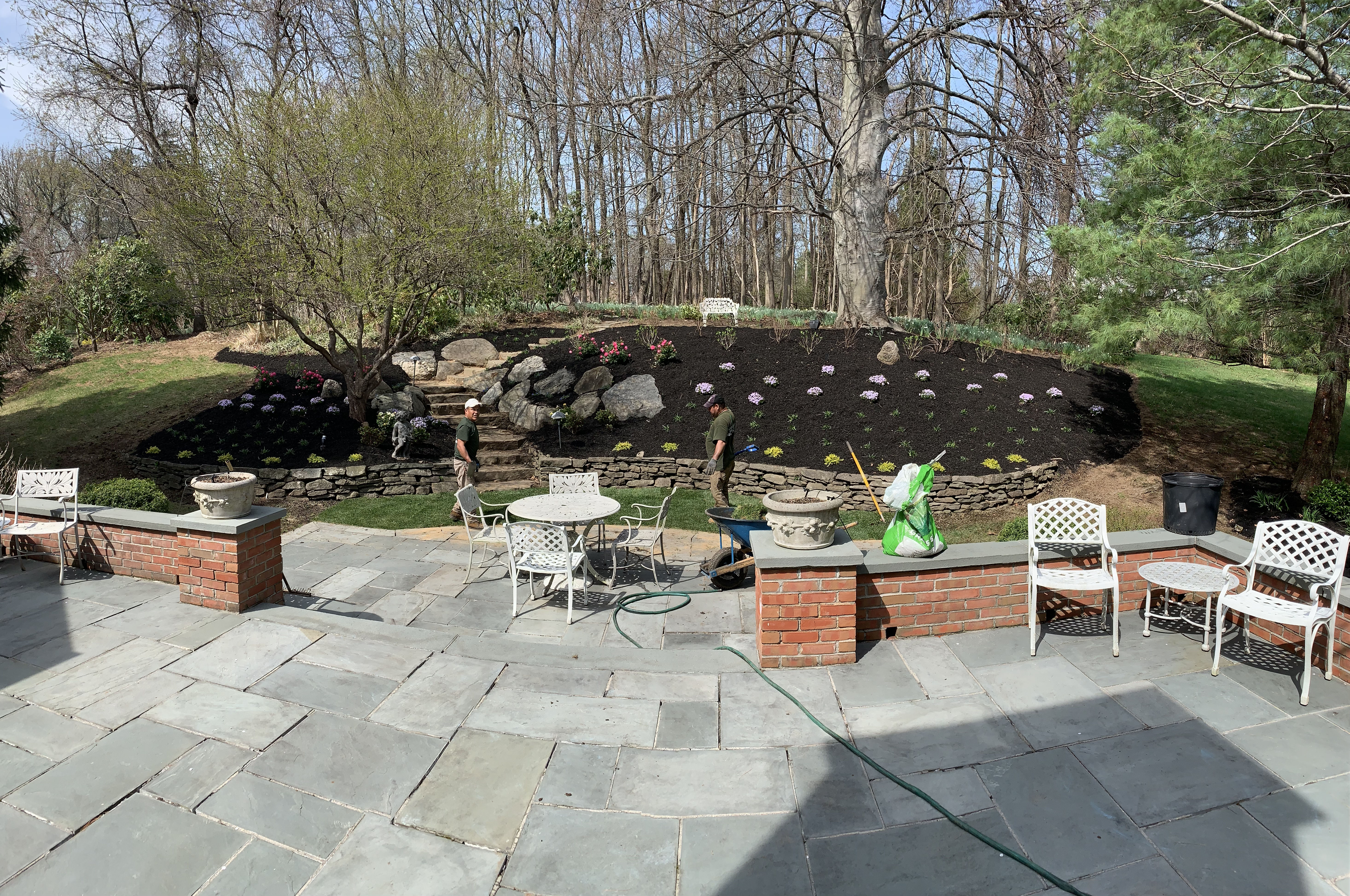New Stone Pathway and Retaining Walls Project | Everlasting Landscape ...