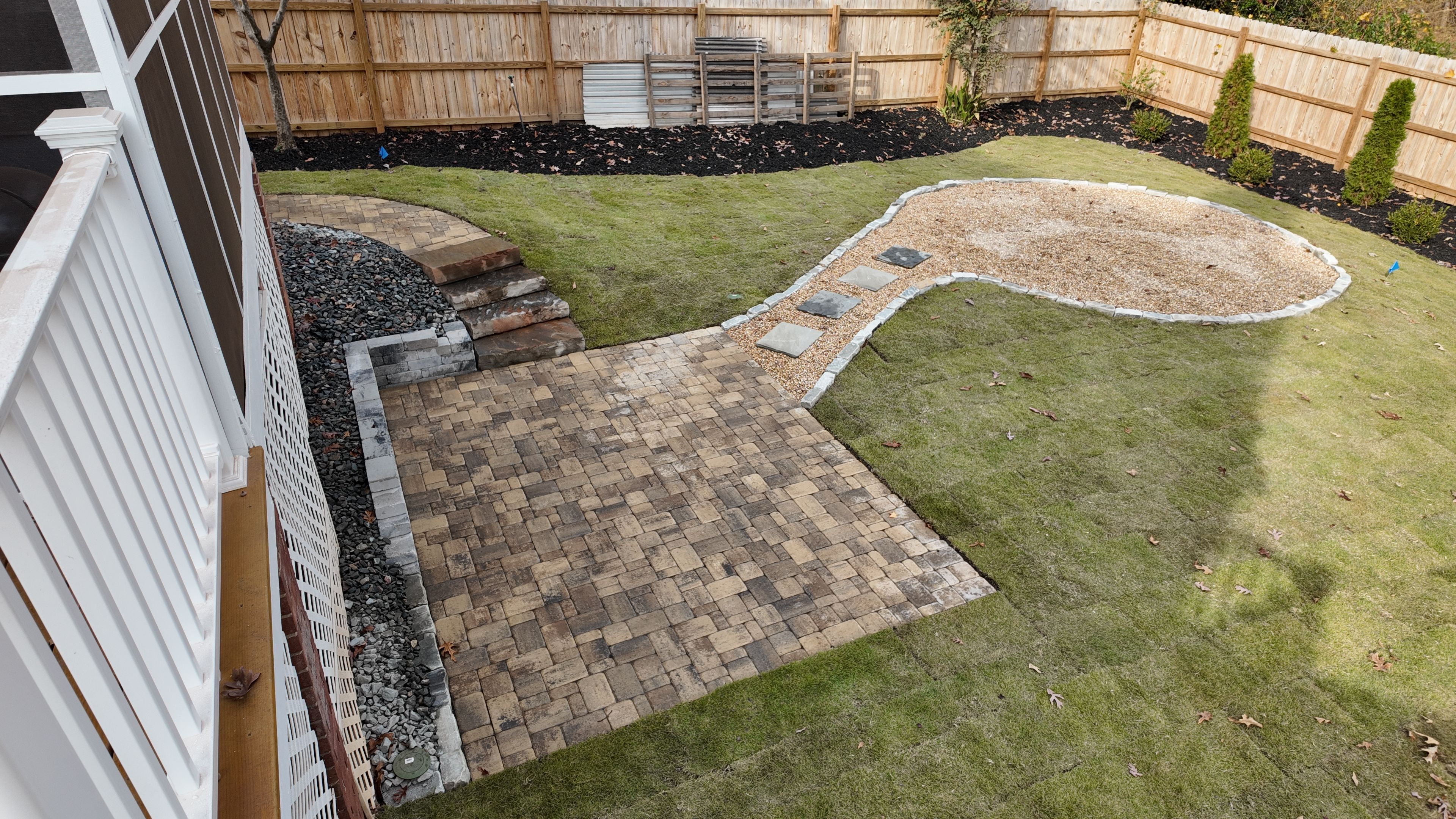 Backyard Makeover with Paver Patio and Sod Update | Green Relief ...