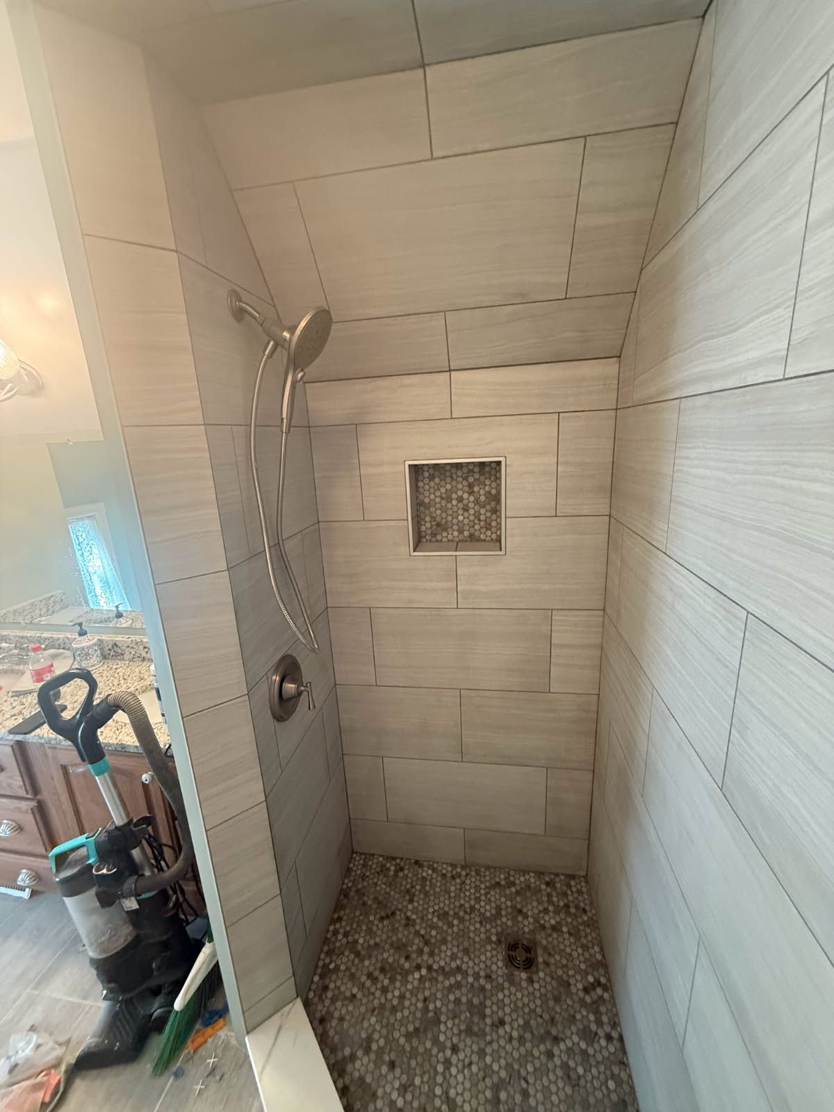 Chic Shower Upgrade in Chelsea MI | Vances Remodeling & Construction