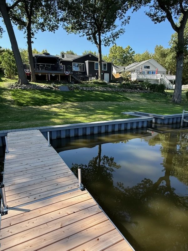 Elegant Stone Steps and Dock Installation | Lakefront Solutions LLC