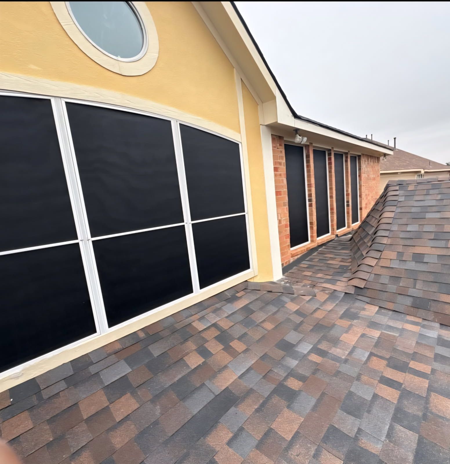 Suntech 90 Solar Screens Installed at Home | Heckadon Roofing ...