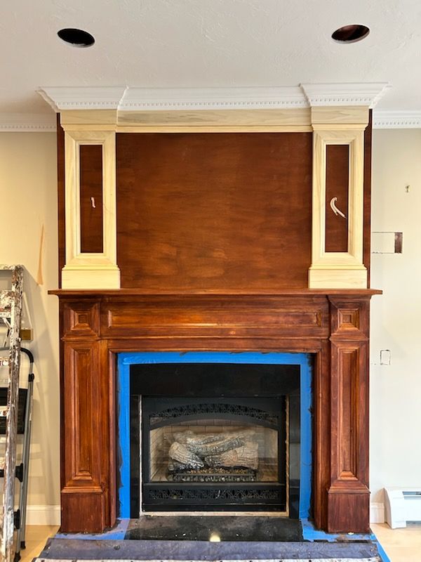 Fireplace Wooden Makeover in Yarmouthport | Cape Cod Carpentry Guild Inc.