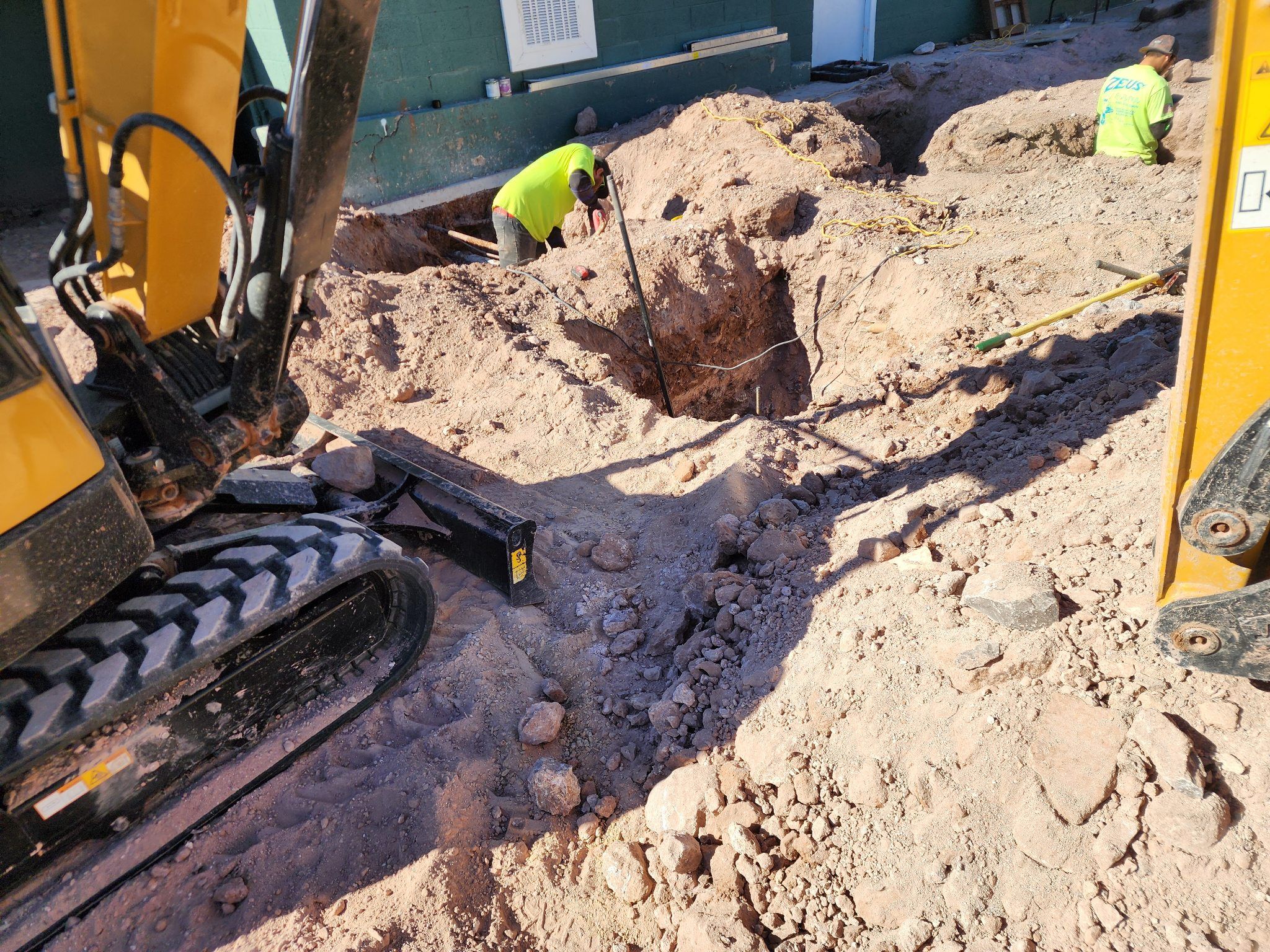 Excavation for Stair Tower Footings | Cave Creek Contracting