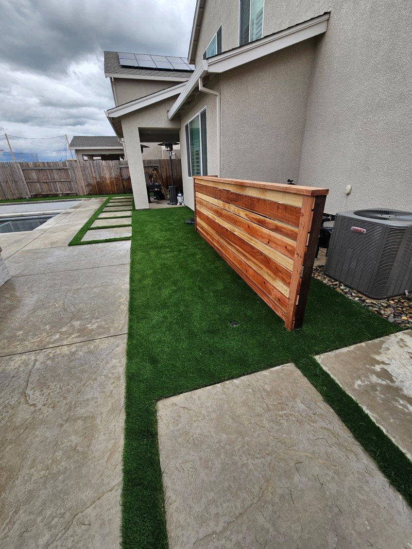 Backyard Transformation with Artificial Grass and Custom Enclosure ...