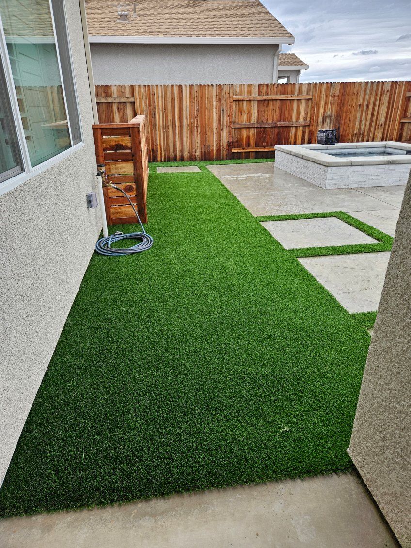 Backyard Transformation with Artificial Grass and Custom Enclosure ...