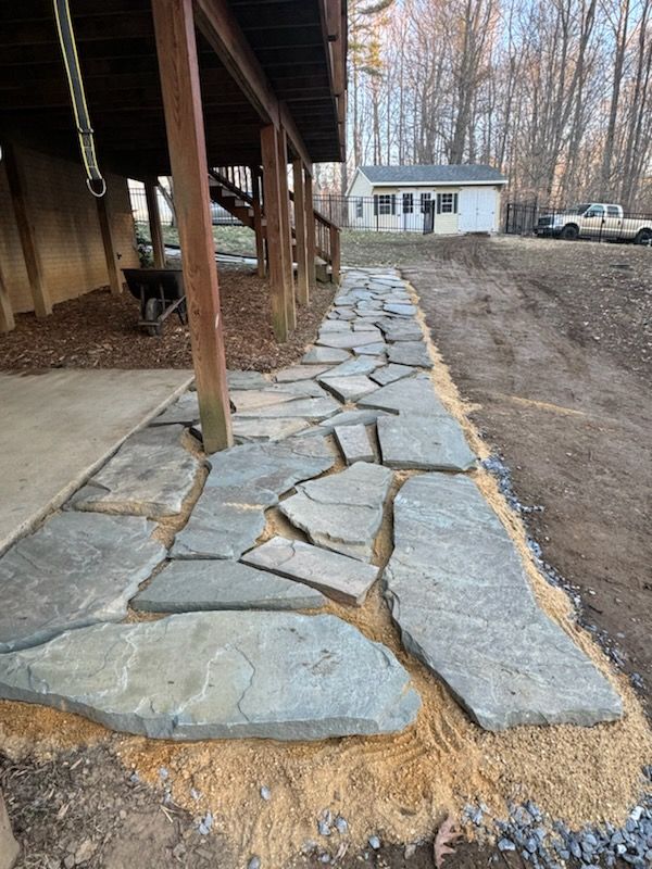 Stone Walkway Installation | Tall Pines Landscaping LLC