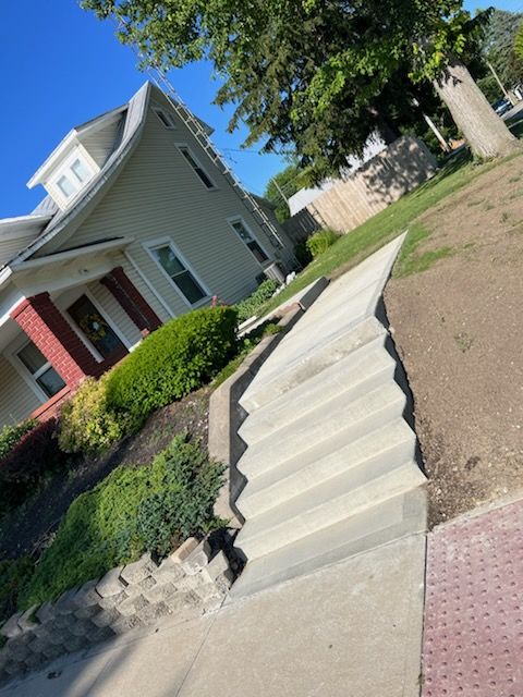Concrete Sidewalk and Steps Addition | Walker's Outdoor Landscape