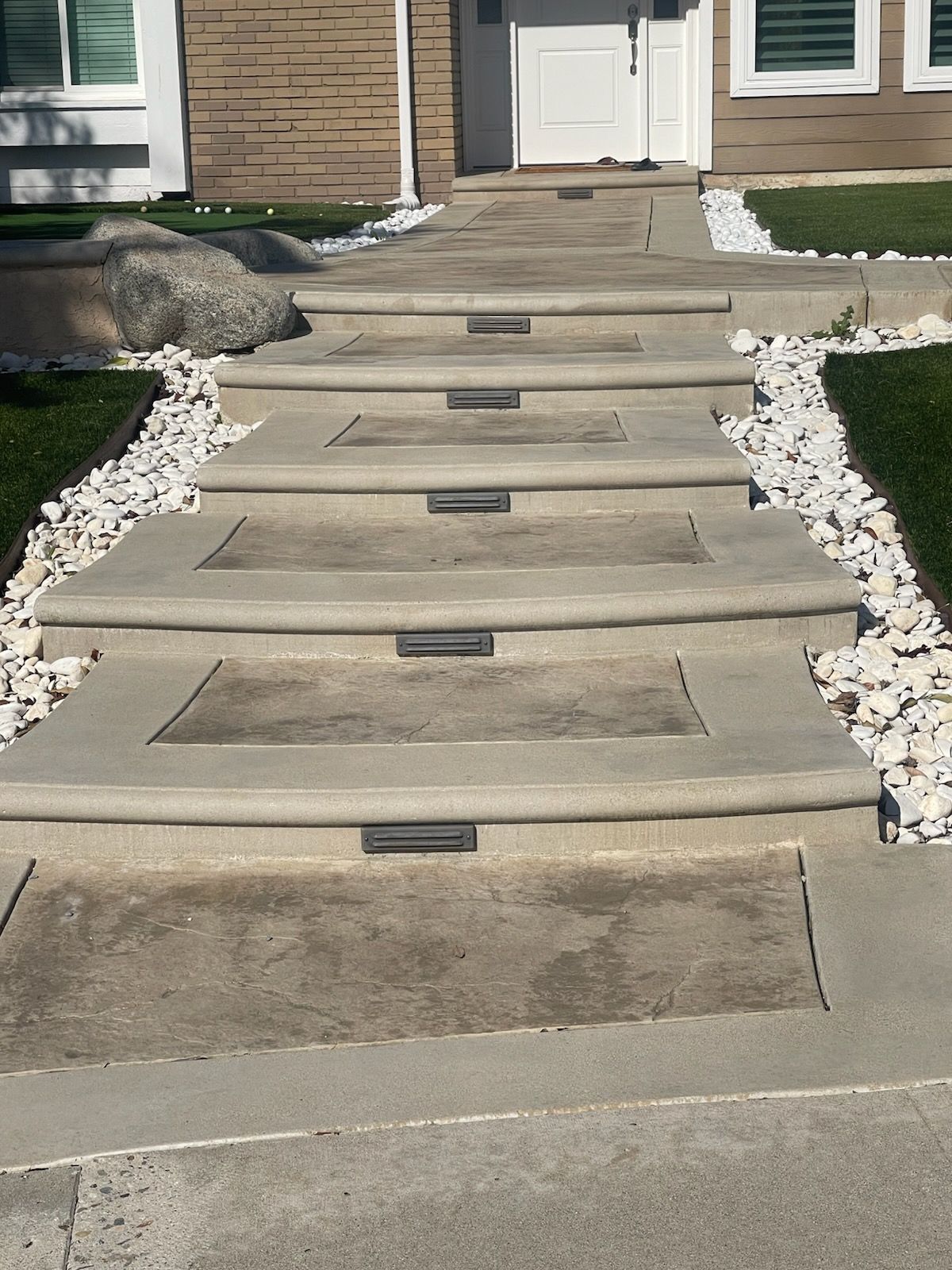 Concrete Step Design with Lighting | Kal-Crete Construction