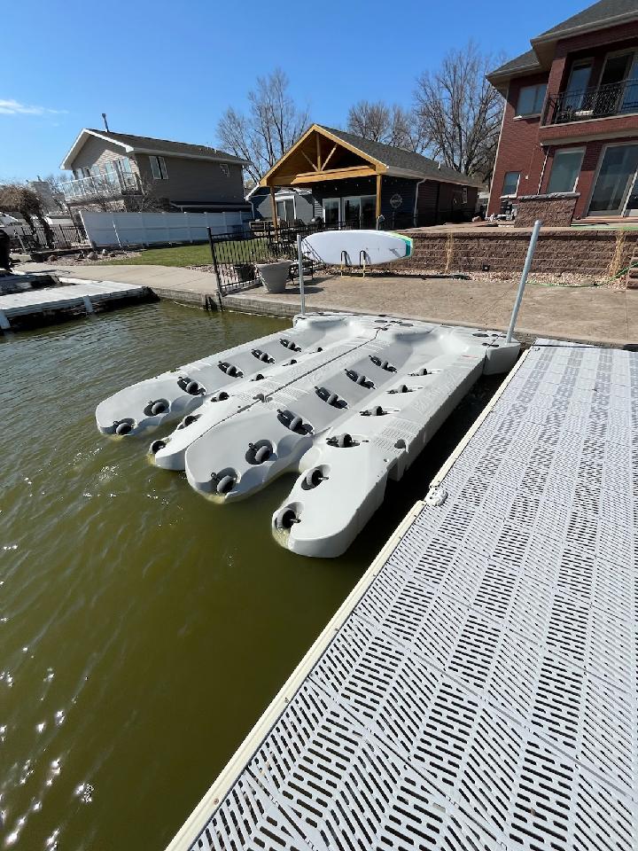 Floating Dock Installation with Watercraft Ports at Capital Beach | MD ...