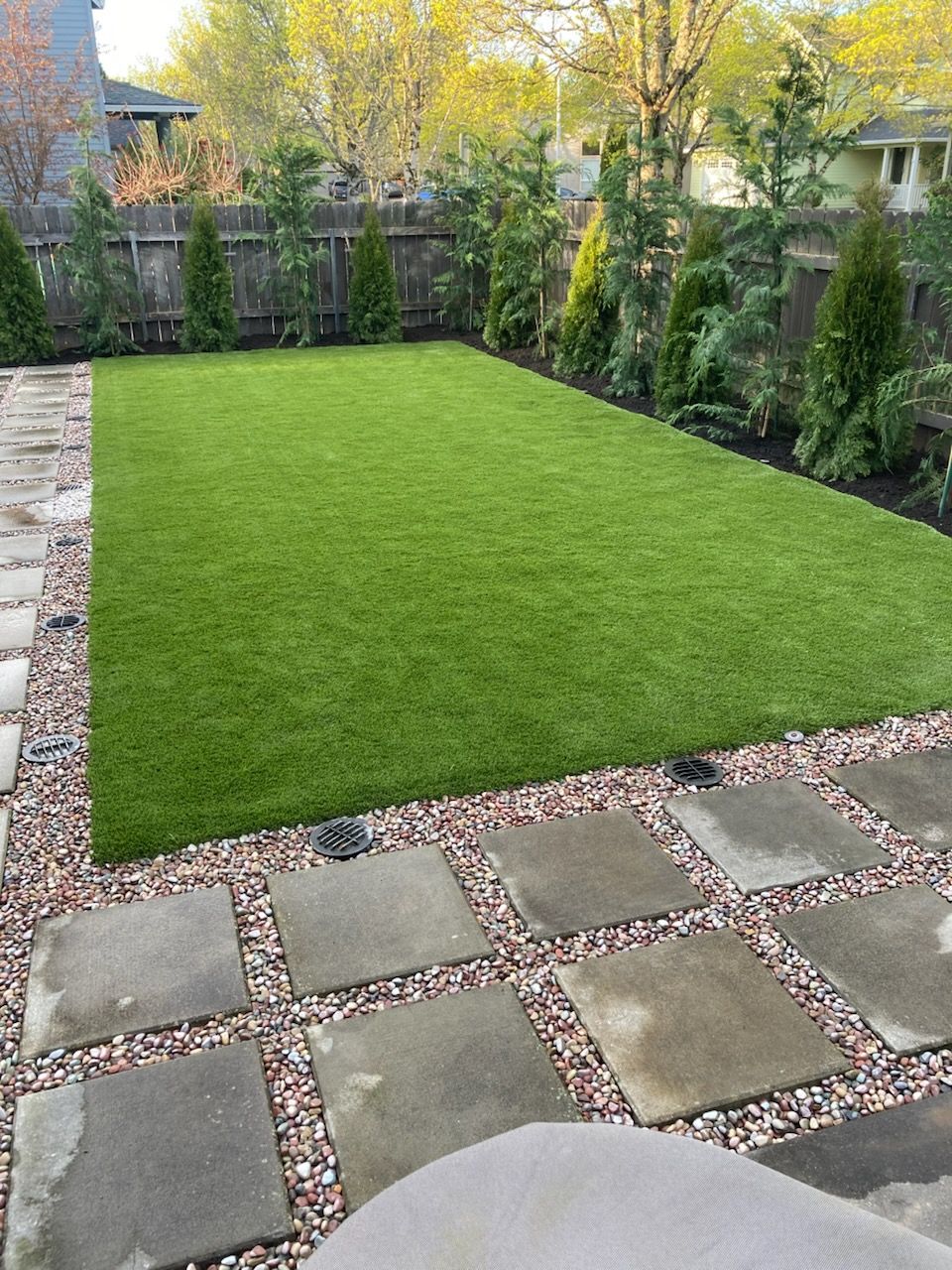 Garden Revamp with Artificial Turf and Paver Path | Quality Landscaping