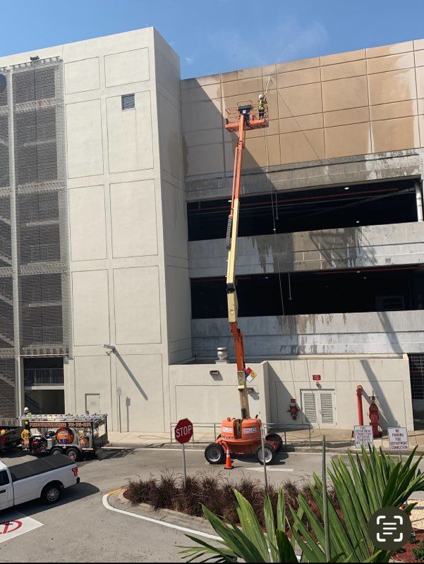 Pressure Washing at Miami International Airport Rental Car Center ...