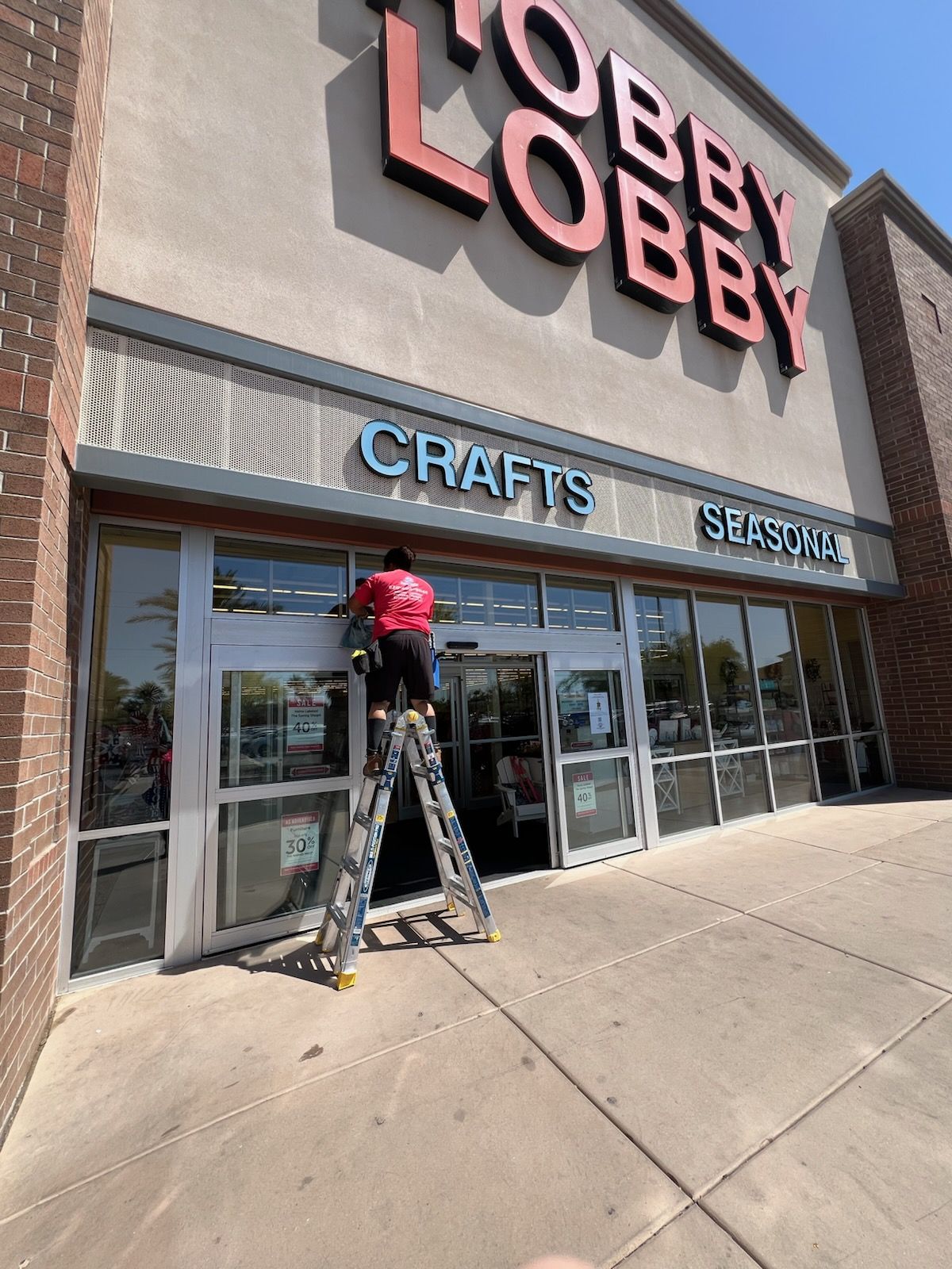 Transforming Hobby Lobby Entrance with Sparkling Clean Windows | Moore ...