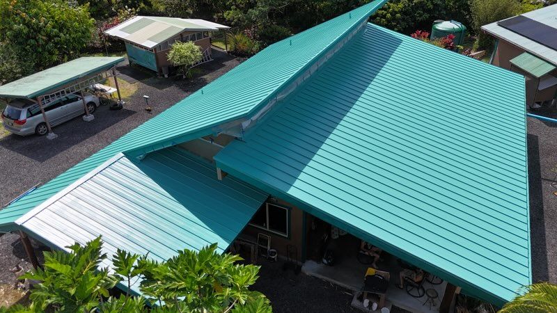 Hawaii Roof Transformation with Marine Green Finish | Superior Exterior ...
