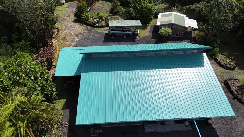Hawaii Roof Transformation with Marine Green Finish | Superior Exterior ...