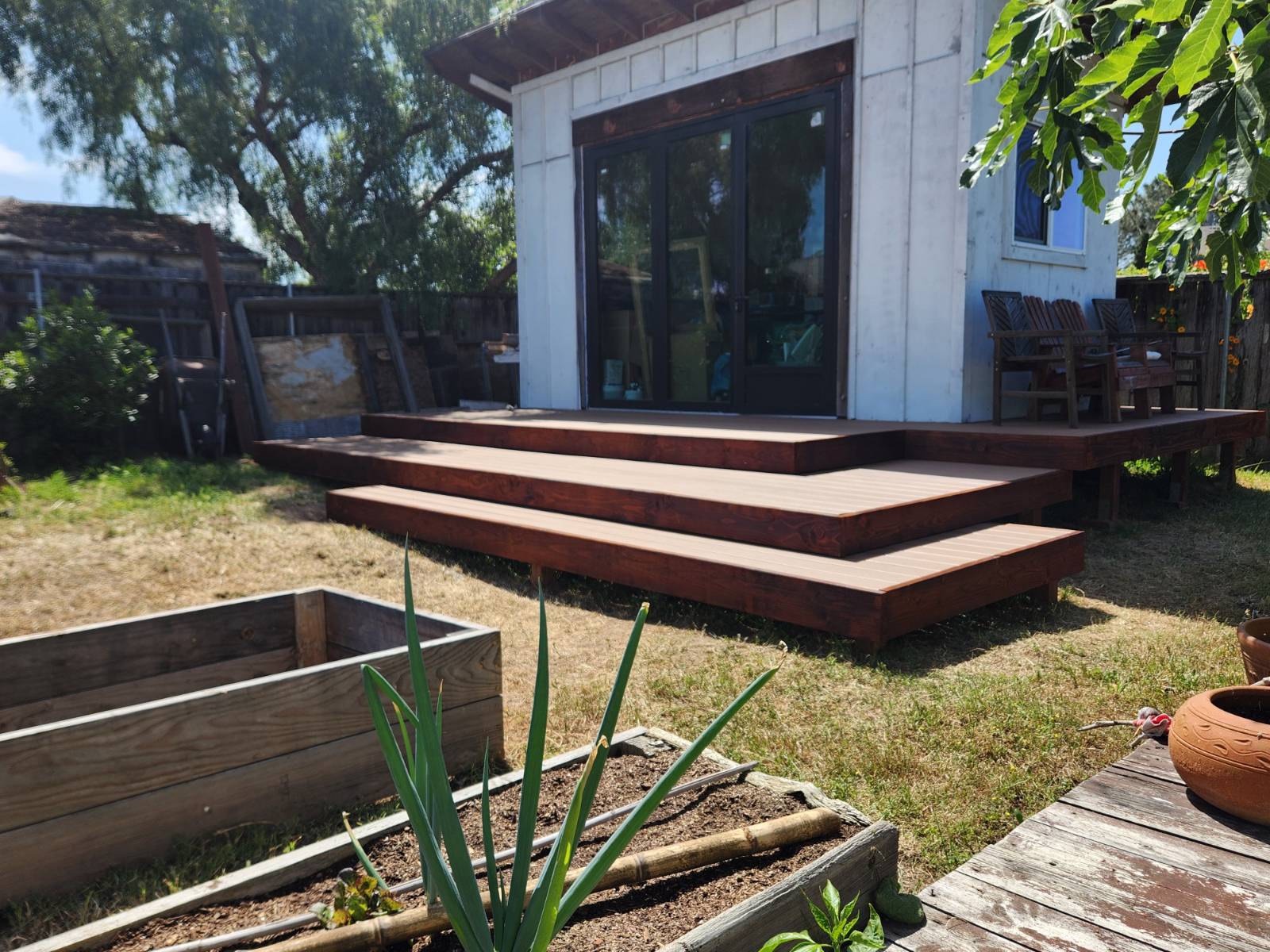 Chic Multi-Level Wooden Deck in Encinitas CA | Renewabuilt Inc