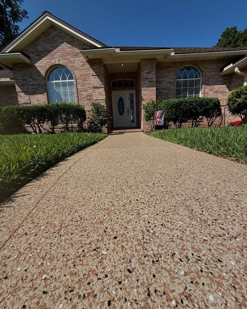 Texas Flake Epoxy Driveway Transformation Success | Surface Solutions