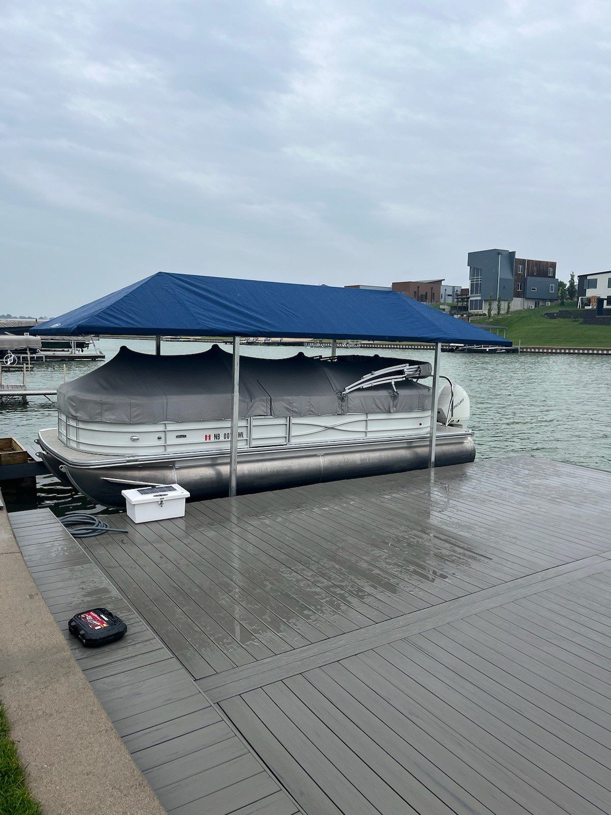 Sunstream Boat Lift and Cover Installation at Bennington Lake | MD Aquatics