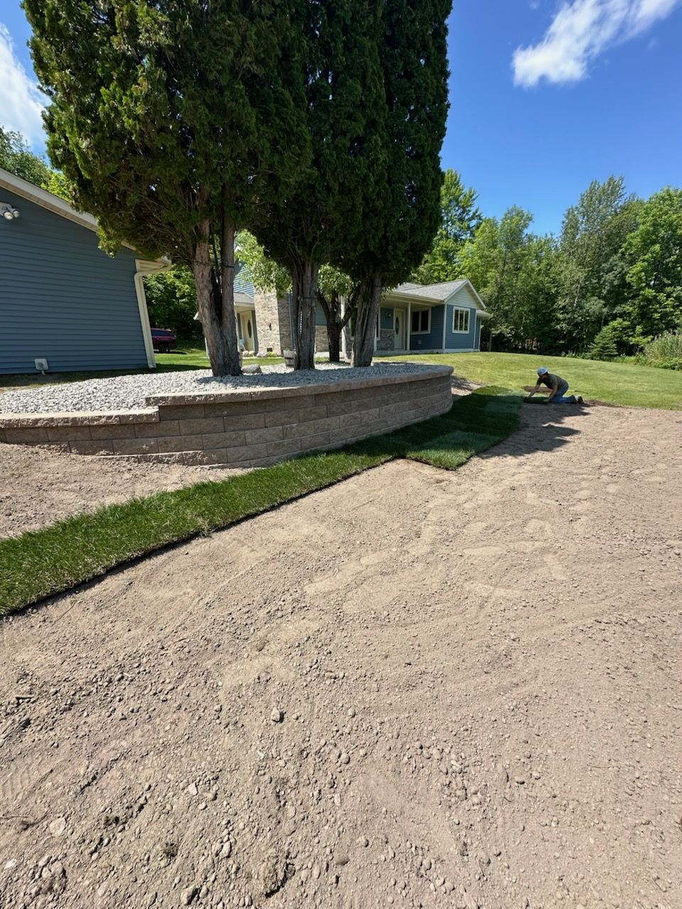 Lush Lawn and Retaining Wall Transformation | Yeti Earthworks