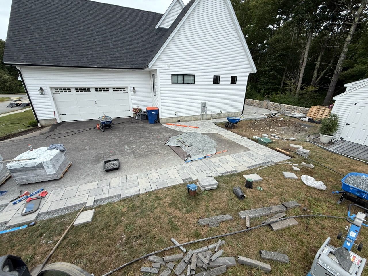 Driveway Transformation with Techo Bloc Pavers | Dmo Scapes, LLC