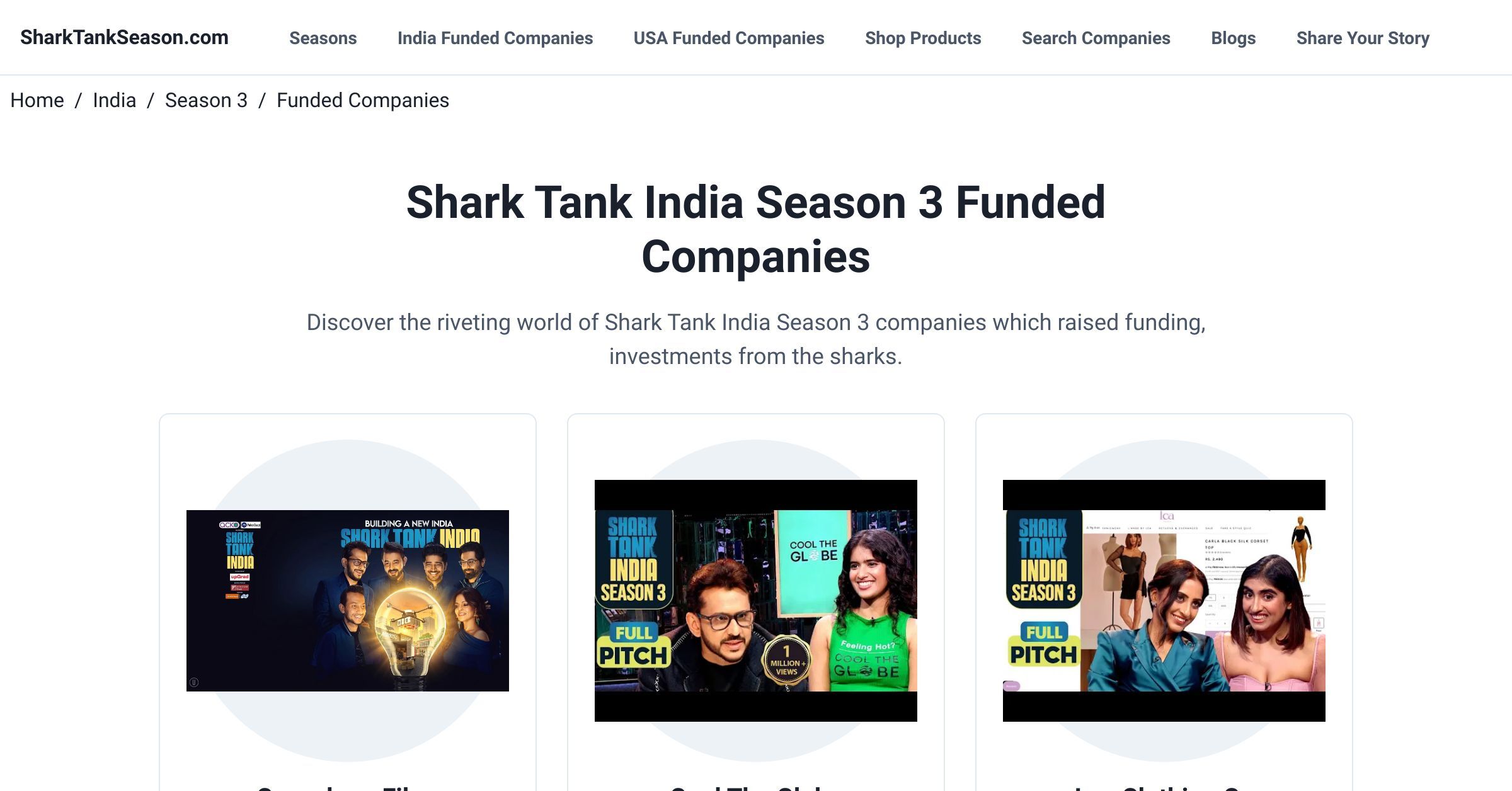 Explore Shark Tank India Season 3 Funded Companies and Products