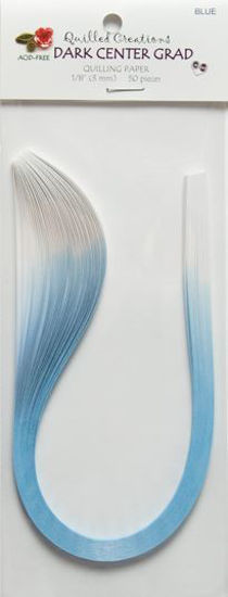 Blue Dark Center Graduated Quilling Paper (1/8")
