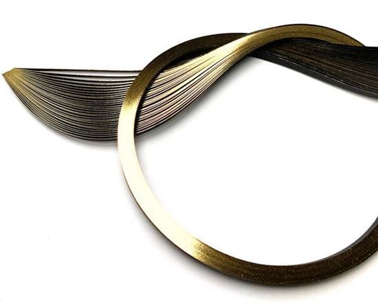 Black Quilling Paper with a Gold Metallic Gilded Edge