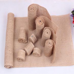 7 cm burlap ribbon rose flowers in stock wholesale
