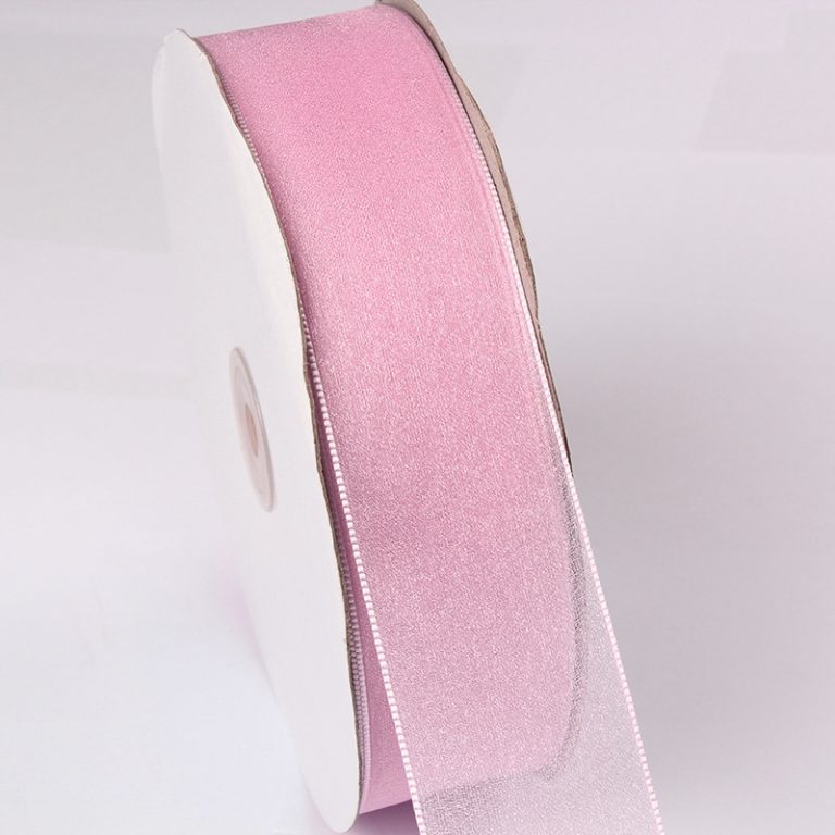 28 colors available 100% nylon mesh sheer ribbon