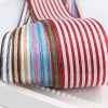 Wholesale polyester stripe ribbon for flower bouquet packing