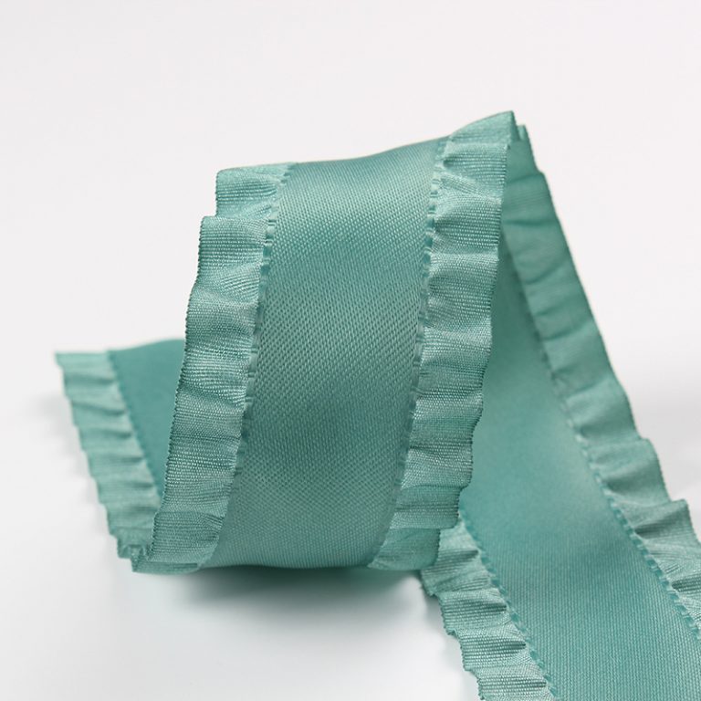 Wholesale double ruffle ribbon, frill ribbon, polyester decorative ...