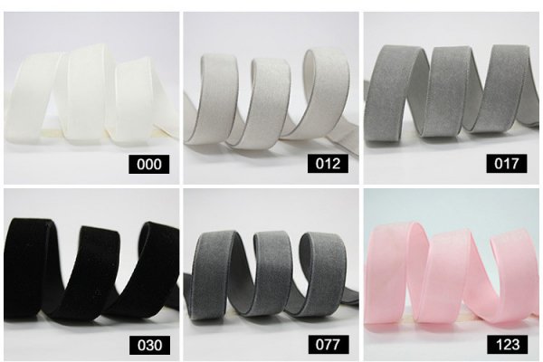 32 colors 16 mm wide velvet ribbon, 5/8" single faced velvet ribbon