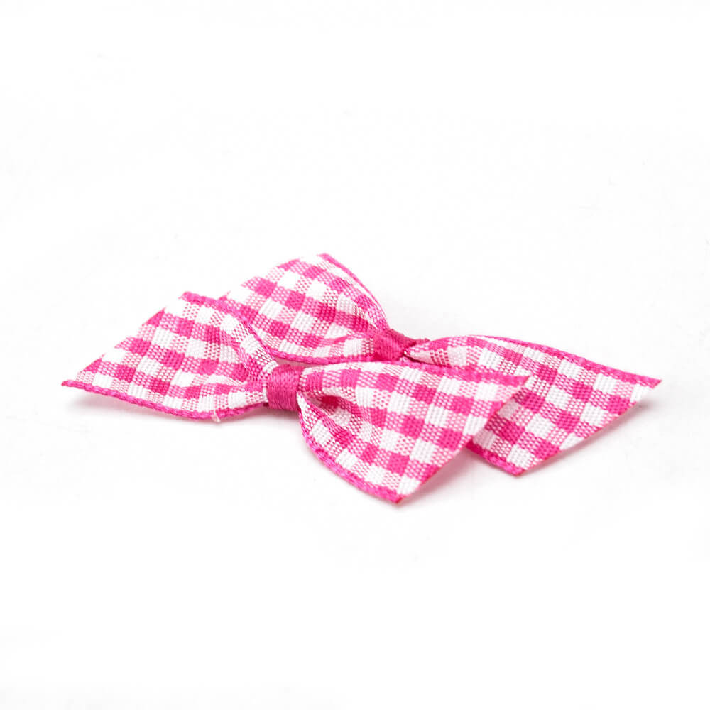 2" pre-made ribbon bows, mini gingham bow, plaid bow for gift decorations