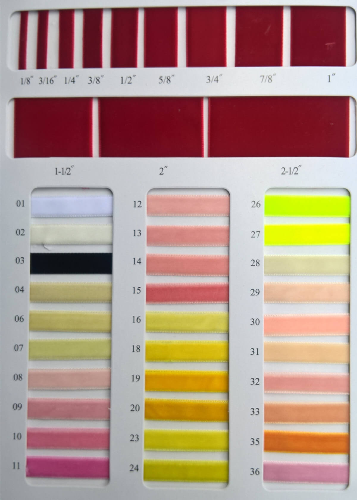 240 colors velvet ribbon tape, 10 mm wide single faced velvet ribbon rolls