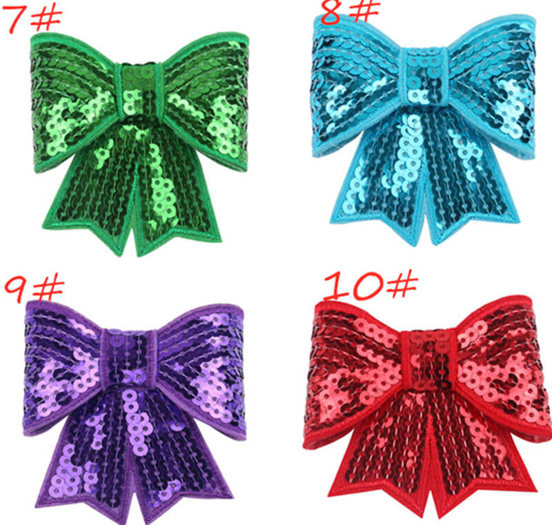 MingRibbon 10 colors available 3" wide sequin ribbon bows for DIY
