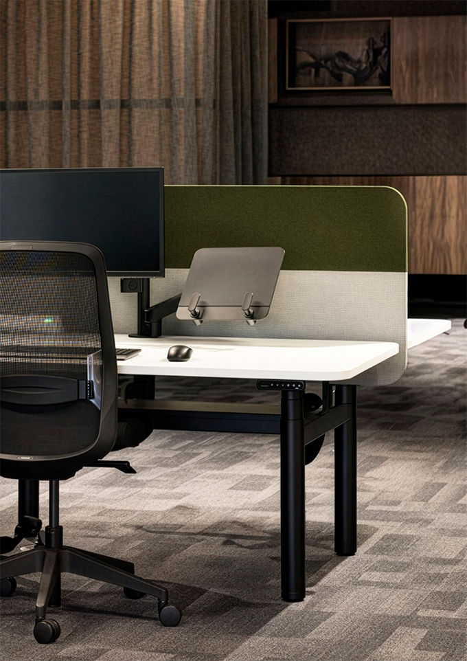 Aerial standing desk | Electric sit-stand workstation | Vidak