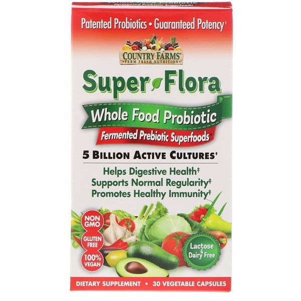 Buy Country Farms, Super Flora, Whole Food Probiotic, Fermented ...